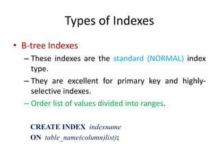 9. index and index organized table | PPT