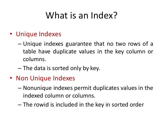 9. index and index organized table
