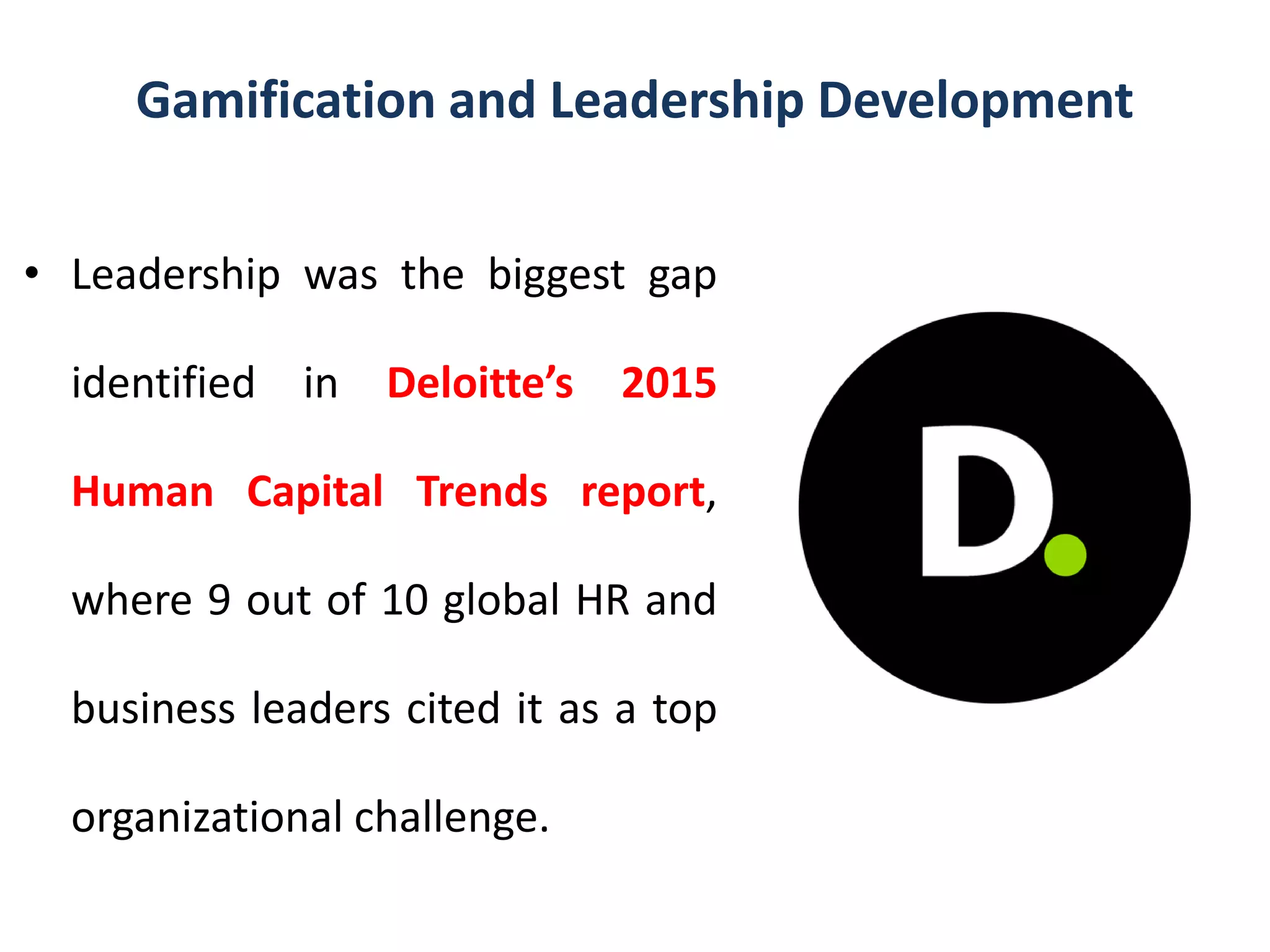 Gamification and leadership development - Manu Melwin Joy | PPTX