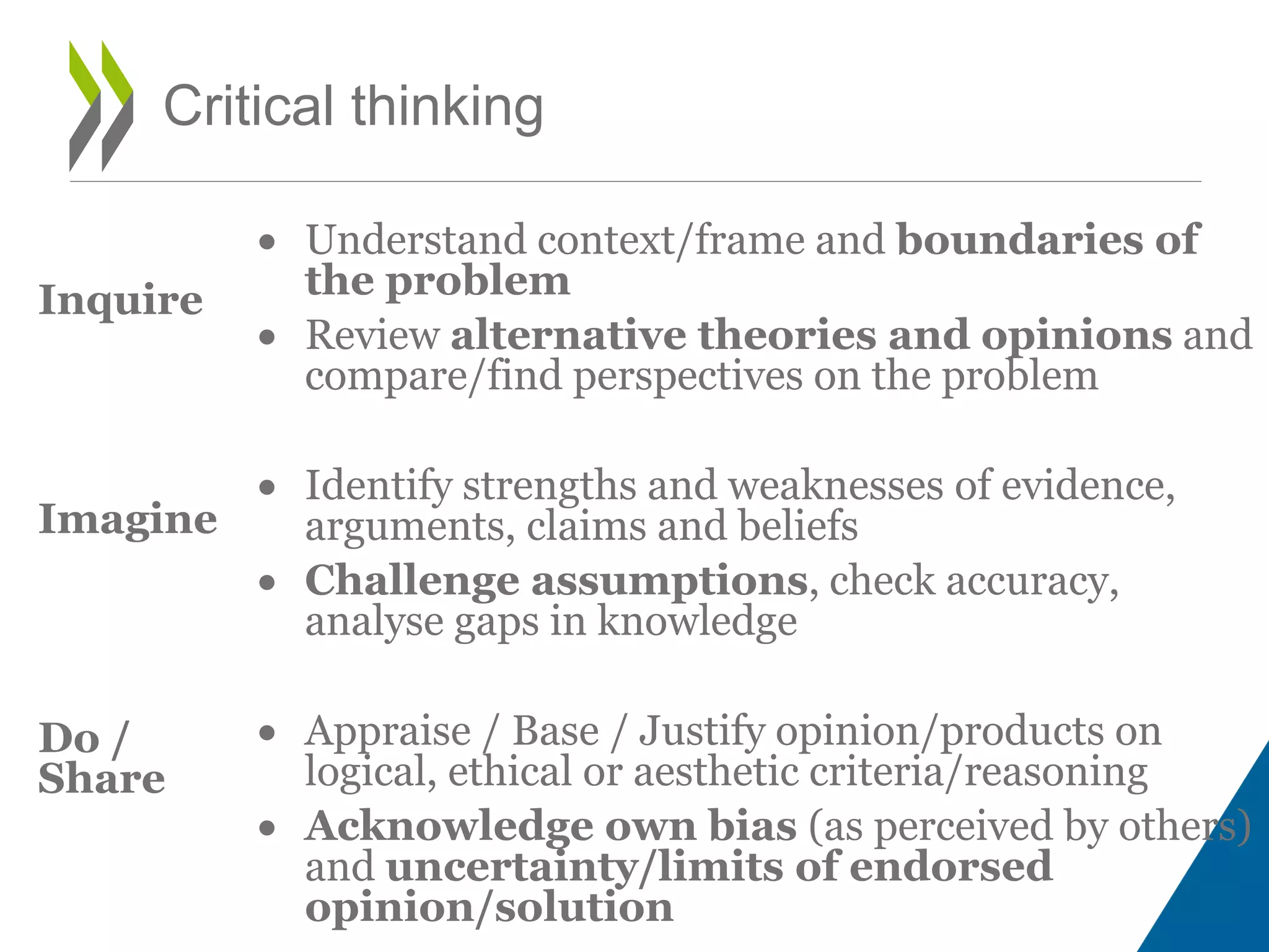 Assessing Progression in Creativity and Critical Thinking Skills by ...