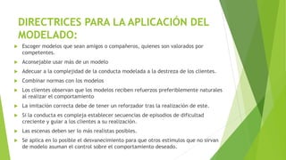 Tecnicas conductuales de Modelado y teoria del aprendizaje social | PDF