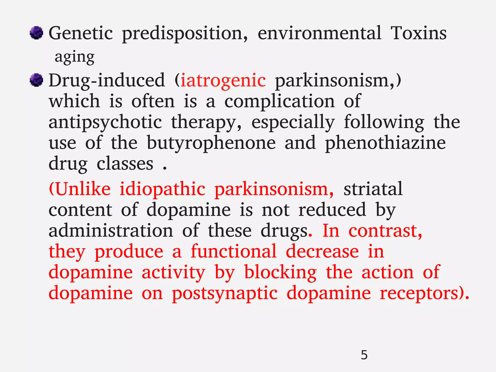 pathophysiology of parkinsons disease | PDF