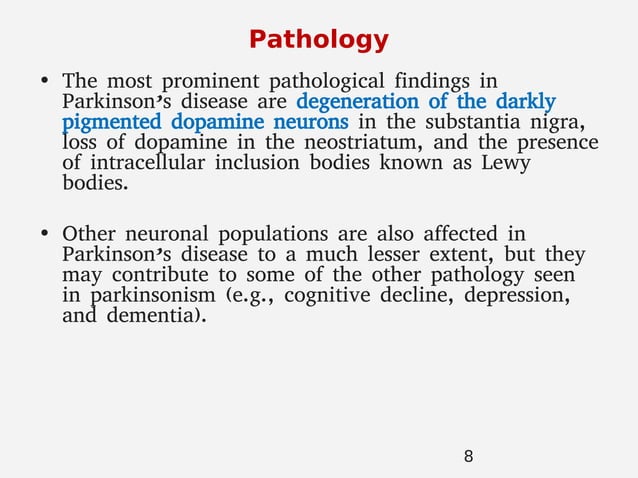 pathophysiology of parkinsons disease | PDF | Physical Therapy | Wellness