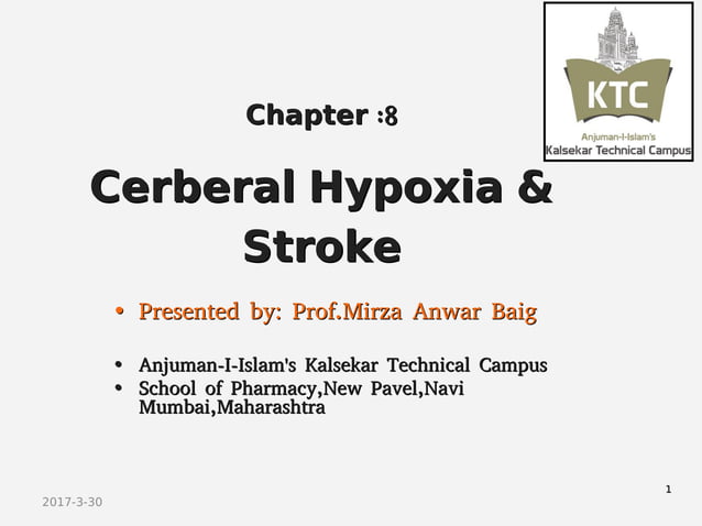Pathophysiology of cerebral hypoxia and stroke | PDF