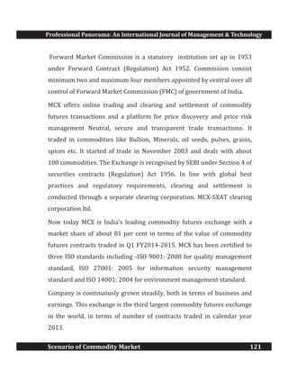 Scenario of Commodity Market | PDF