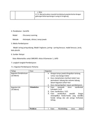 9.3.7 rpp bangun ruang sisi lengkung | DOCX