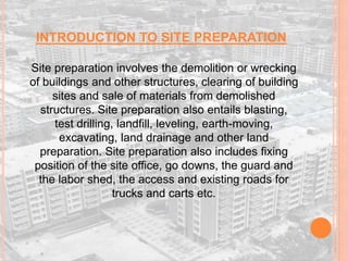 9. introduction to site preparation | PPTX