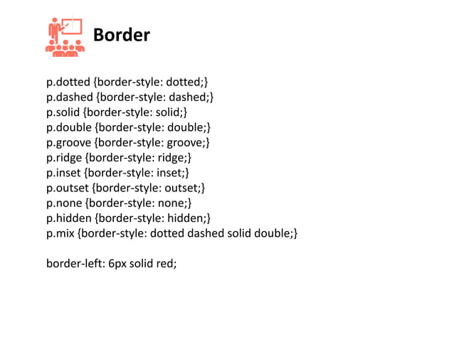Web Design Course - Lecture 9 - Border, Padding and Margin, Display | PPT