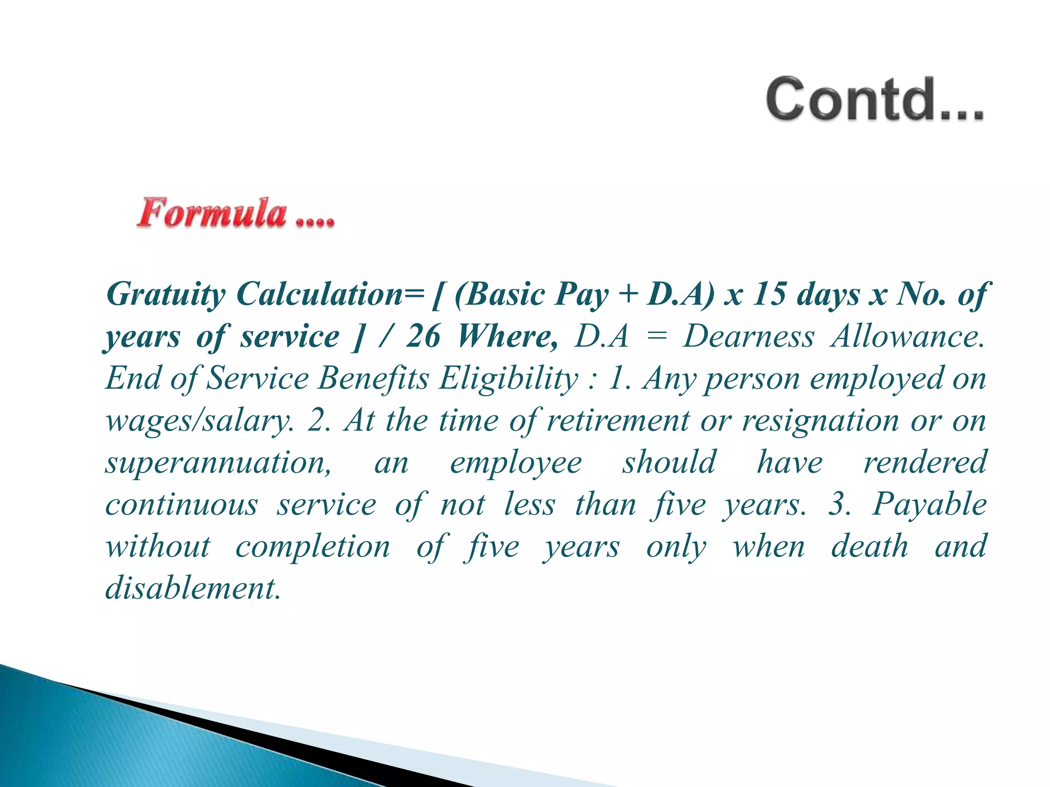 HOW TO CALCULATE GRATUITY??? | PPTX
