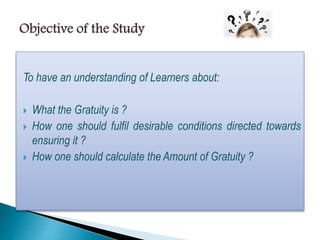 HOW TO CALCULATE GRATUITY??? | PPTX | Personal Finance