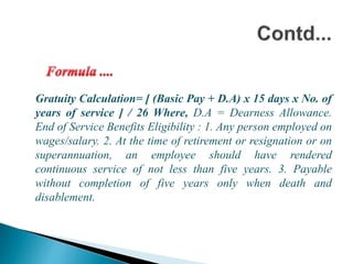 HOW TO CALCULATE GRATUITY??? | PPTX | Personal Finance