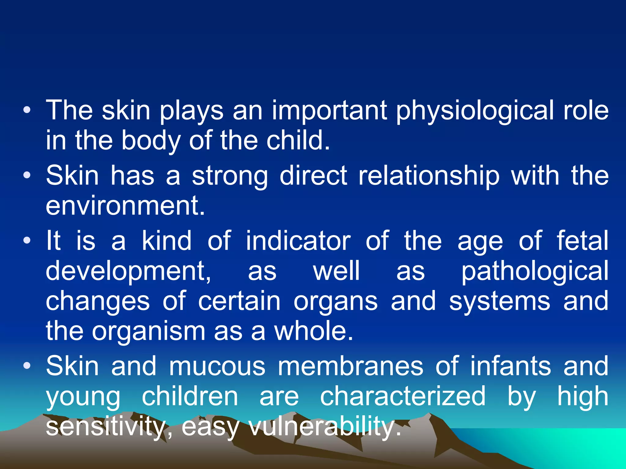 Properties of skin in Children. Semiotics of skin lesions | PPTX