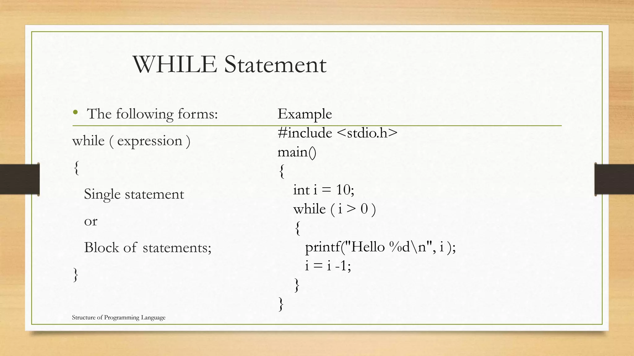 9. control statement | PPTX