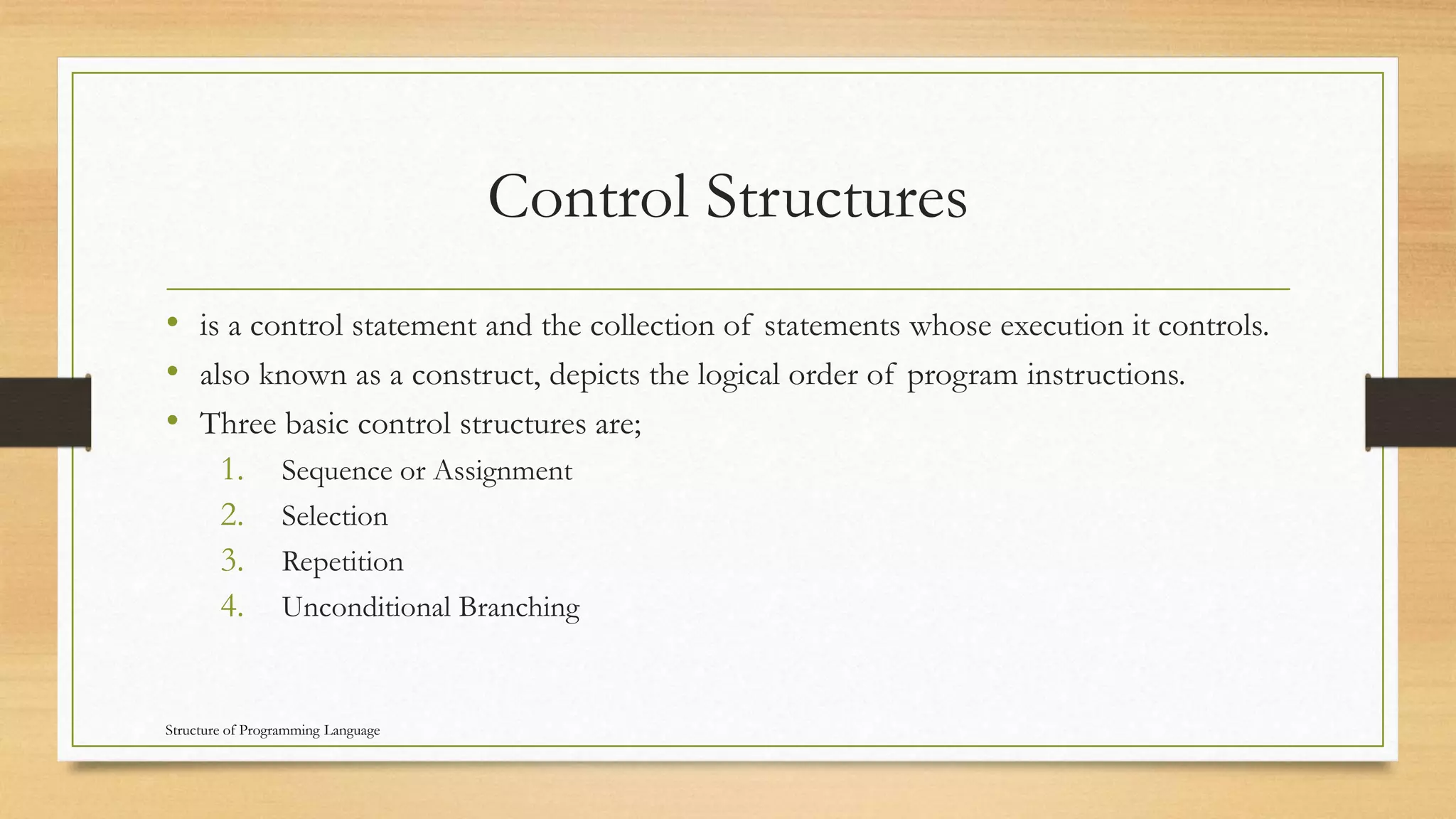 9. control statement | PPT
