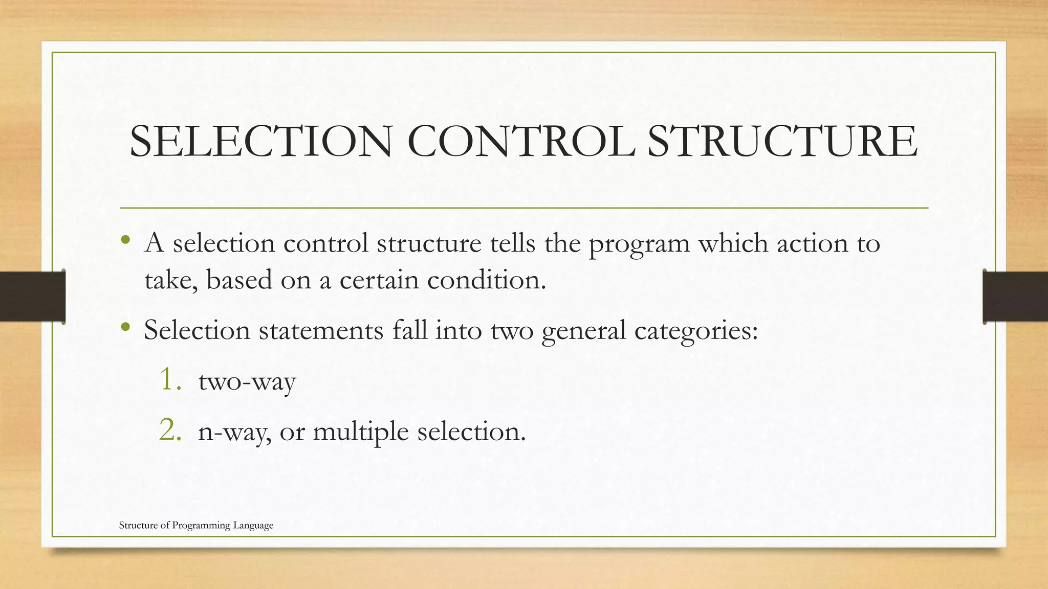 9. control statement | PPT