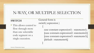 9. control statement | PPT