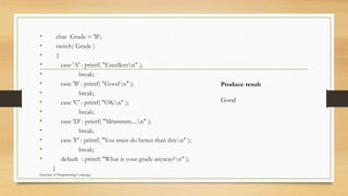 9. control statement | PPT