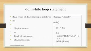 9. control statement | PPT