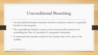 9. control statement | PPT