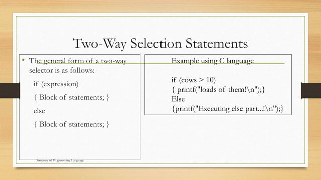 9. control statement | PPT