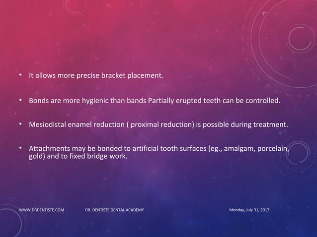 BANDING AND BONDING INN ORTHODONTICS | PPT | Oral care | Personal Care