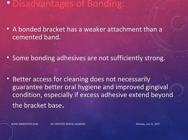 BANDING AND BONDING INN ORTHODONTICS | PPT | Oral care | Personal Care