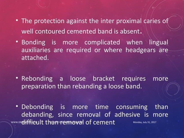BANDING AND BONDING INN ORTHODONTICS | PPT | Oral care | Personal Care