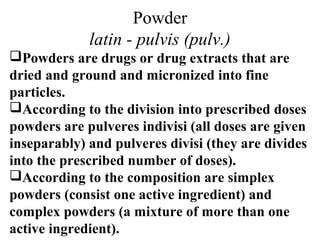 Solid Dosage Forms | PPT