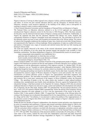 [9 17]nigeria’s national policy on education and the university ...