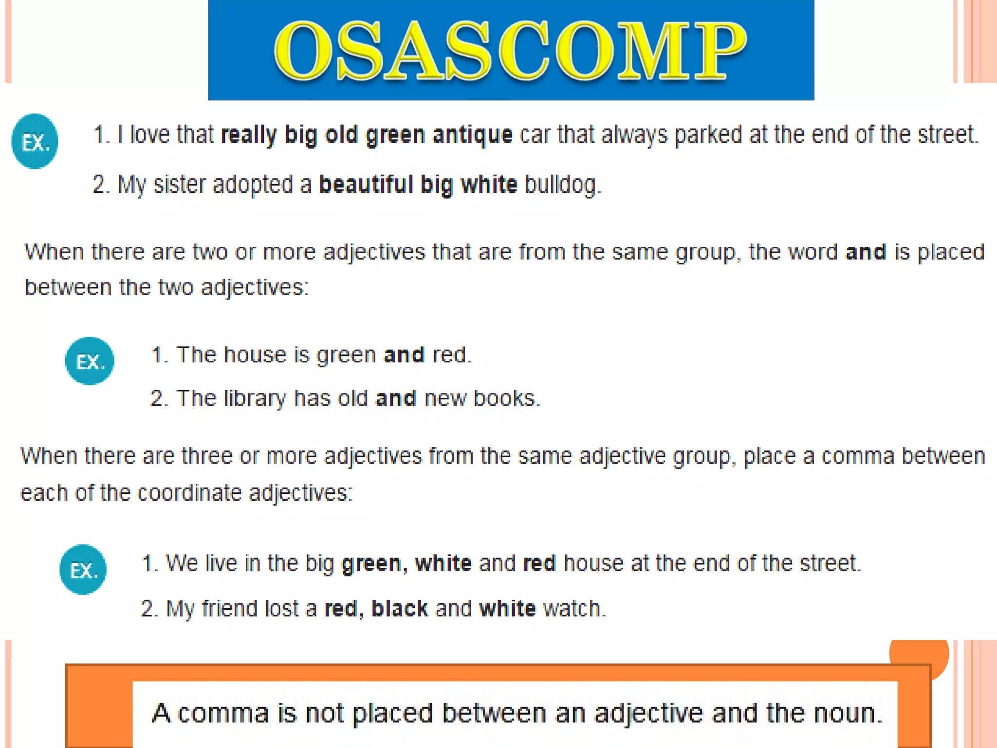 Order of Adjectives | PPT