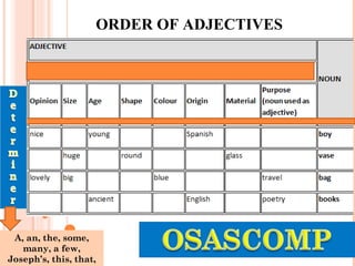 Order of Adjectives | PPT