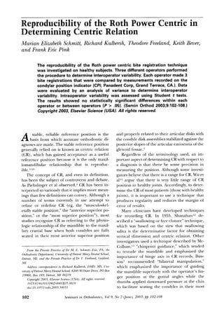 Reproducibility of the roth power centric in | PDF