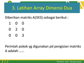Pertemuan 9 Array | PPT