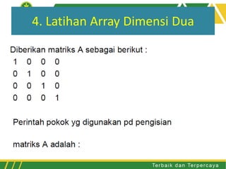 Pertemuan 9 Array | PPT