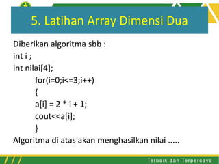 Pertemuan 9 Array | PPT