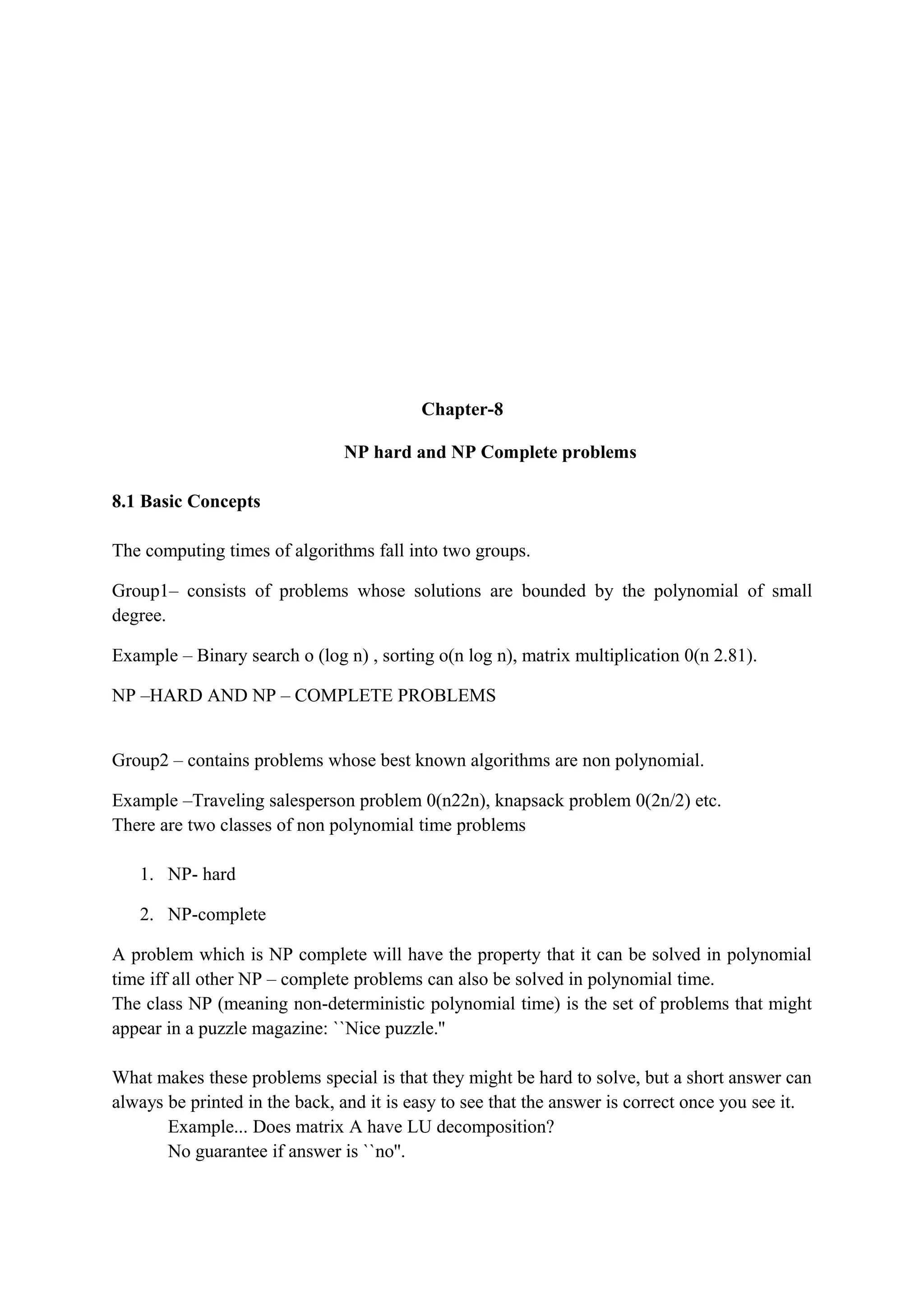 9. chapter 8 np hard and np complete problems | PDF