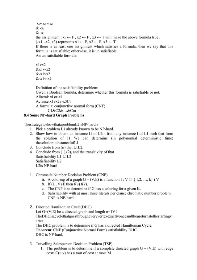 9. chapter 8 np hard and np complete problems | PDF