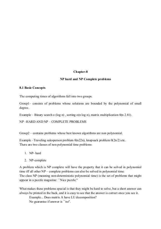9 Chapter 8 Np Hard And Np Complete Problems