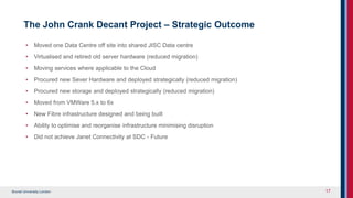 Brunel's experience of designing networks and systems to use the Jisc ...