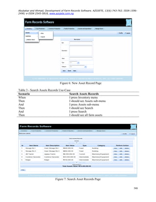 Development of Farm Records Software | PDF