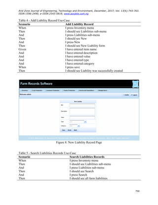 Development of Farm Records Software | PDF