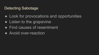 Fred Williams “Workplace Sabotage: Understanding, Detecting, and ...
