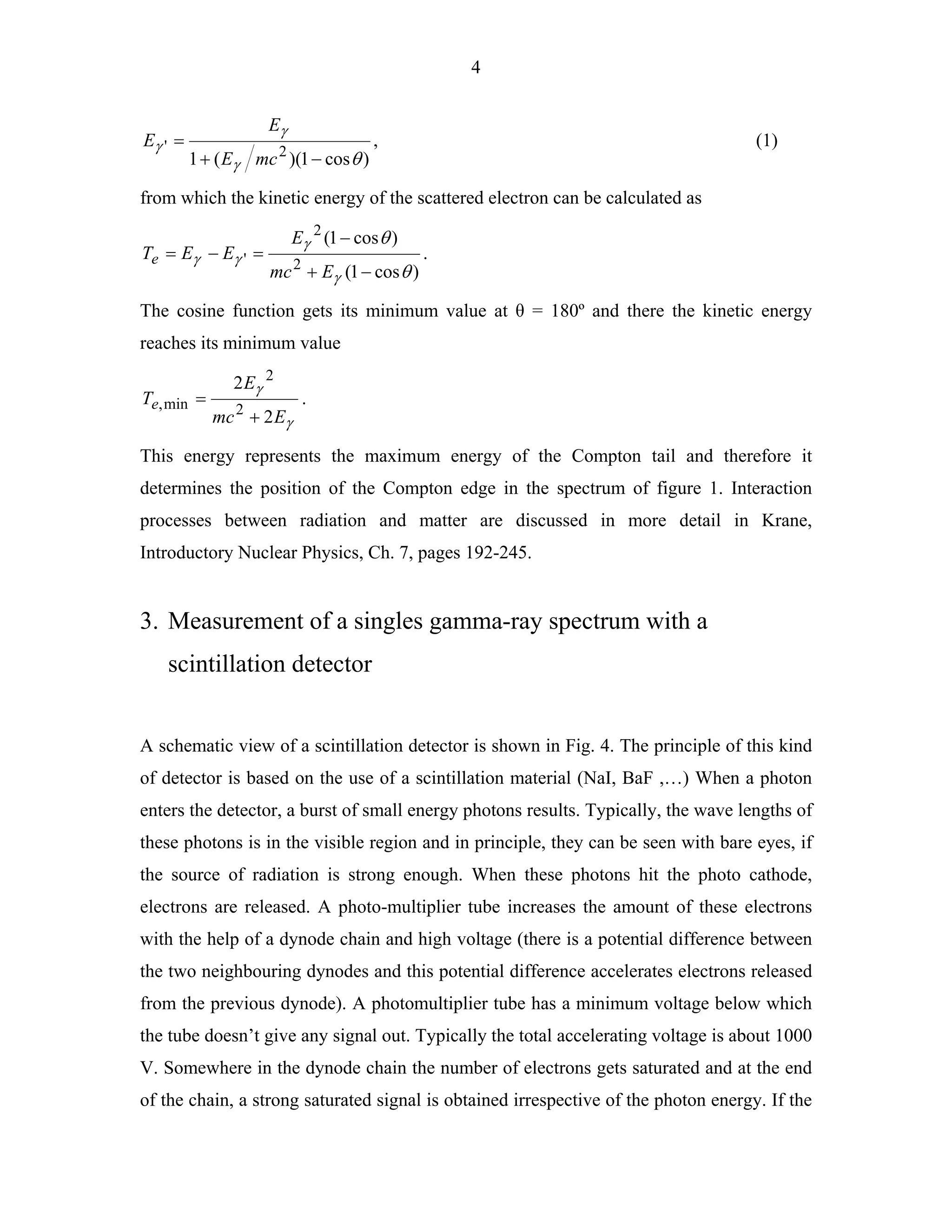 Detection of Gamma Radiation | PDF