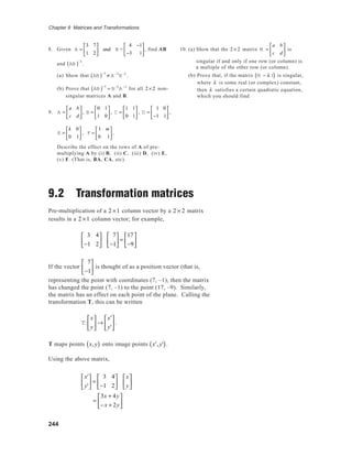 9.matrices and transformation Further Mathematics Zimbabwe Zimsec ...
