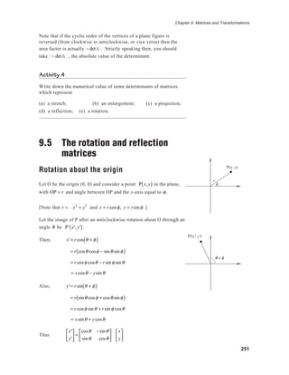 9.matrices and transformation Further Mathematics Zimbabwe Zimsec ...
