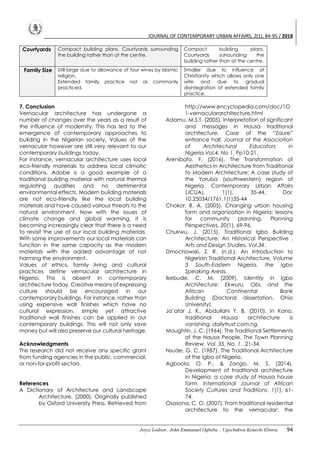 A Lesson from Vernacular Architecture in Nigeria | PDF