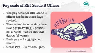 RBI salary growth work profile. | PPTX
