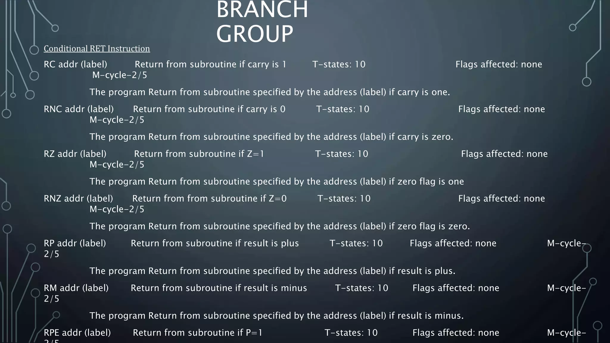 9. 8085 instruction set v | PPTX