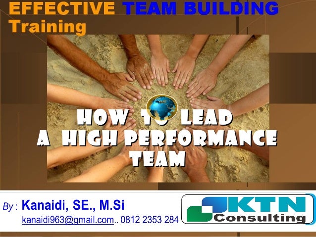 Creating High Performing And Effective Teams Training
