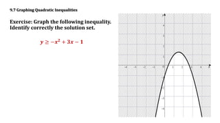 Graphing Quadratic Inequalities, Verifying Solutions. | PPTX | Science